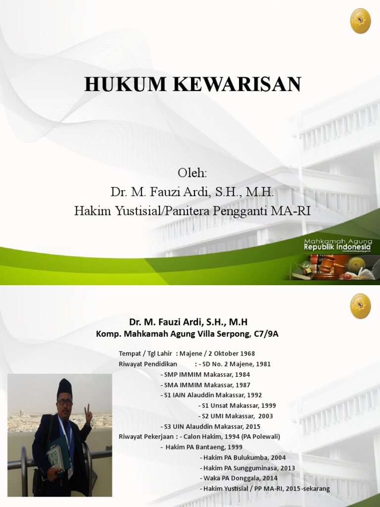 Slide PPT Hukum Waris | PDF | Ilmu Sosial