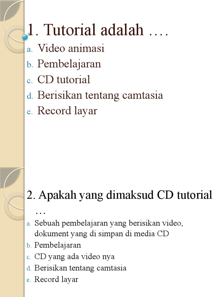 CD Tutorial Kls 2, 3 | PDF | Komputer
