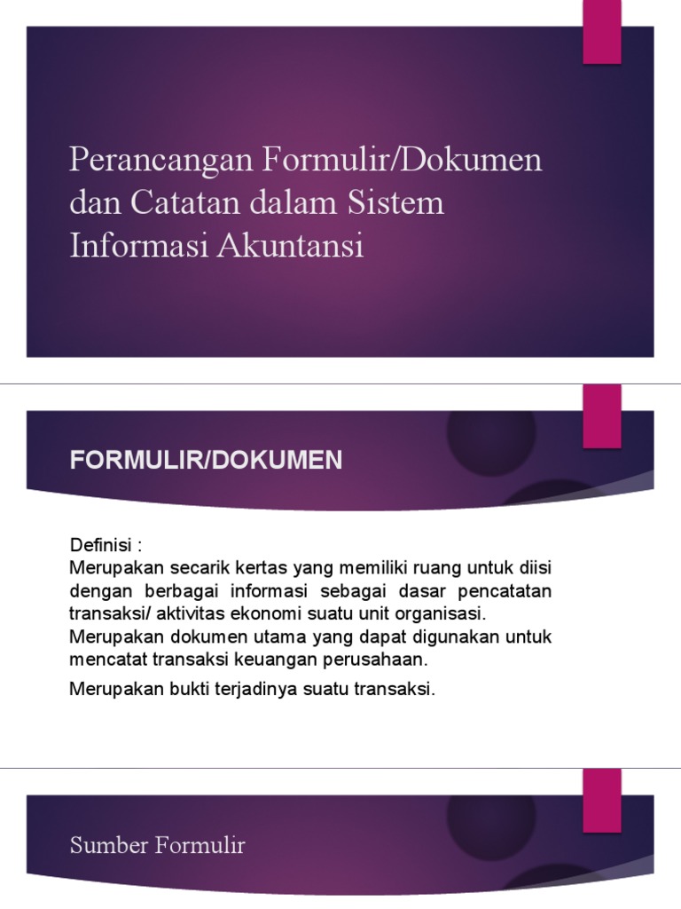Manfaat Formulir Akuntansi dalam Bisnis | PDF