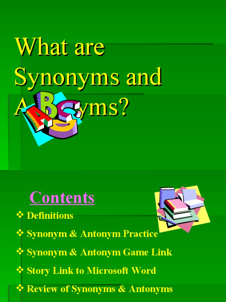 Synonym Powerpoint | PDF