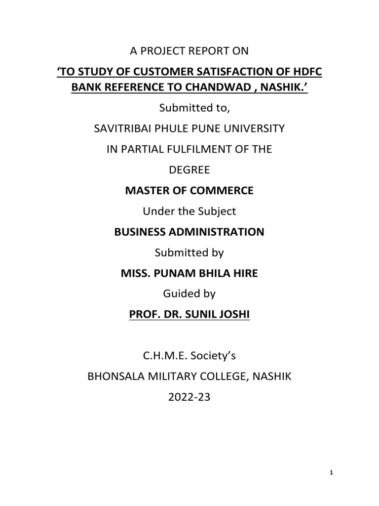 Business Administration Project | PDF | Banks | Customer