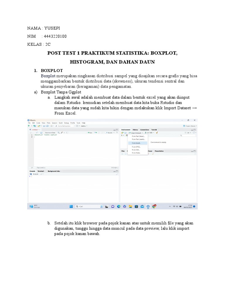 Postes Statistika Boxplot Histogram Dahan Daun Pdf 7546