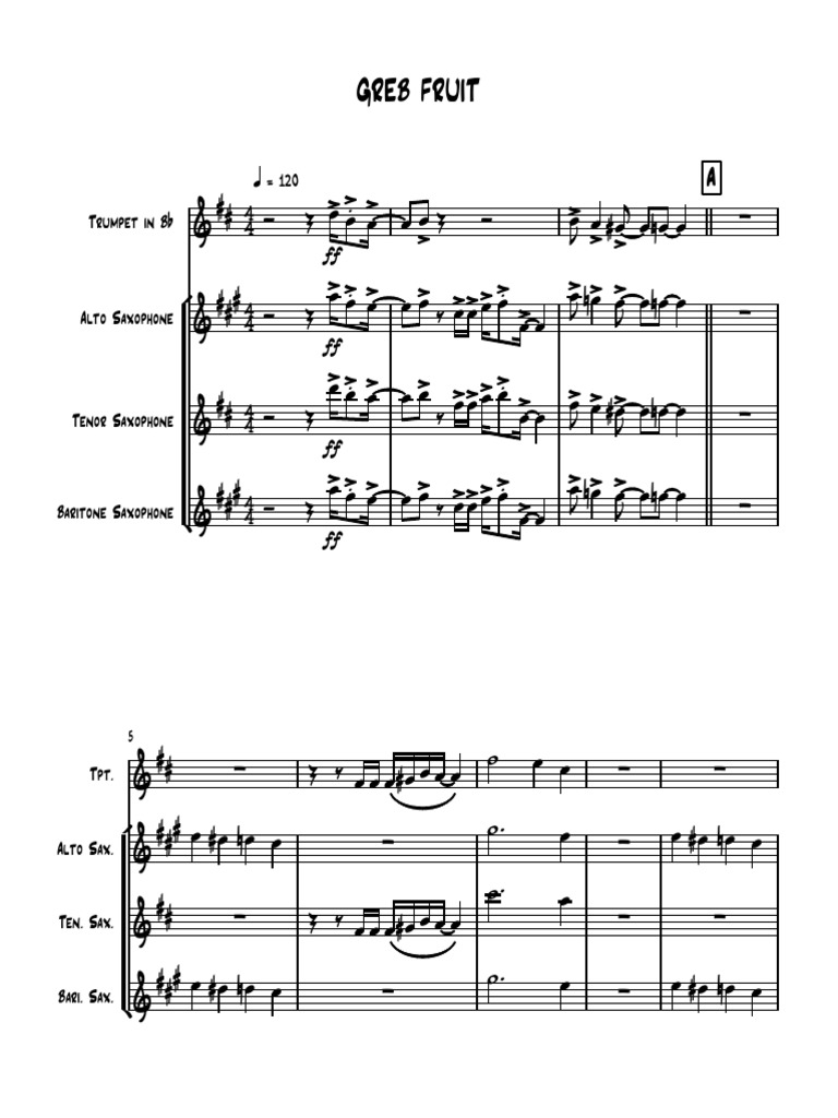 GREB FRUIT - Score and Parts | PDF