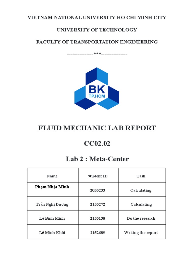 (Fluid Mechanics) CC02.02 - Lab 2 PDF | PDF | Applied And ...