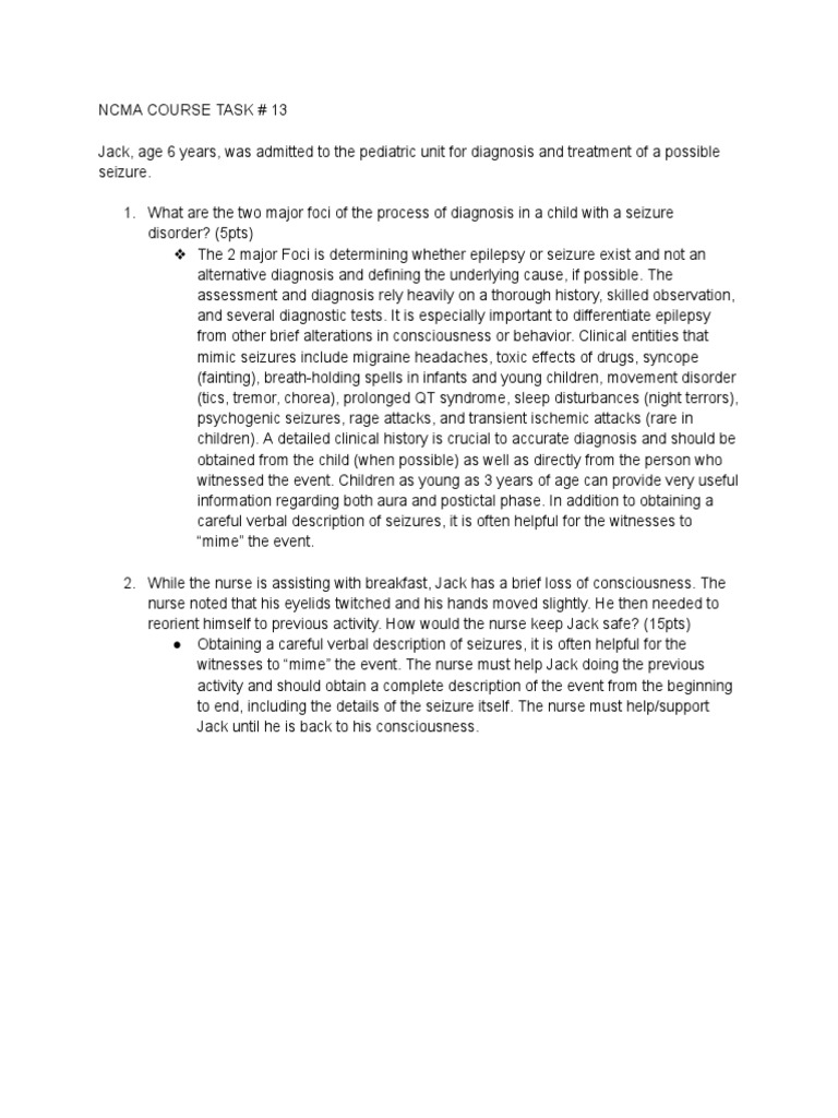 Ncma Course Task 13 PDF | PDF