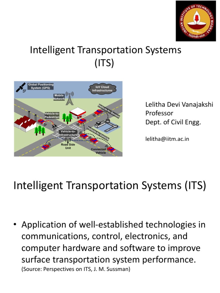Intelligent Transportation Systems (ITS) : Lelitha Devi Vanajakshi ...