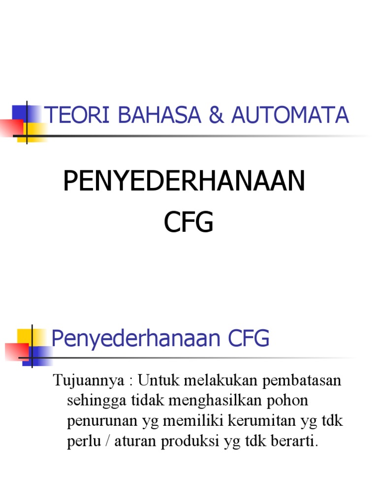 Penyederhanaan CFG | PDF