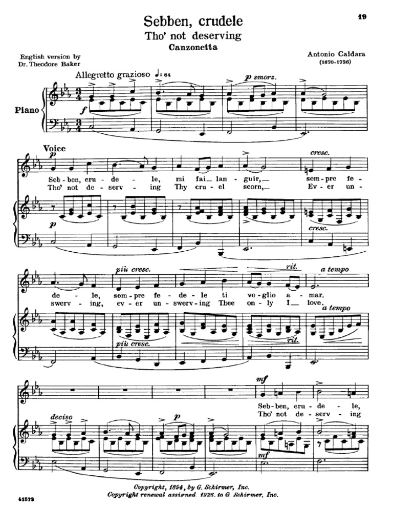 Sebben Crudele | PDF