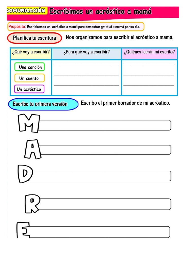 Ficha Acróstico | PDF