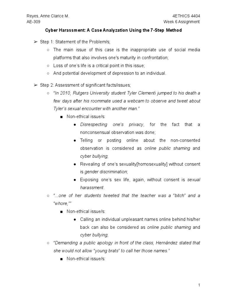7-Step Method Case Analysis | PDF