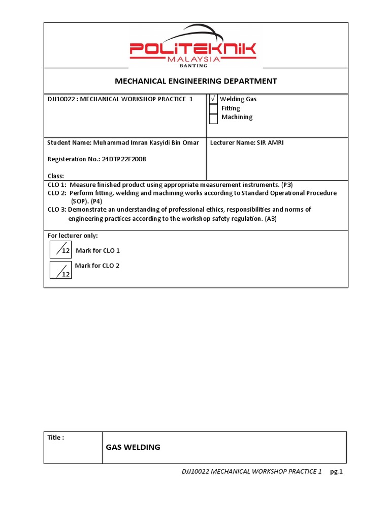 Welding Workshop Guide for Students | PDF | Welding | Construction