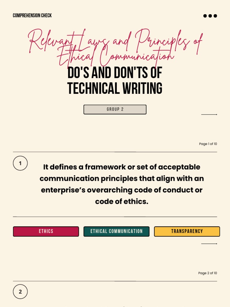 Relevant Laws and Principles of Ethical Communication | PDF ...