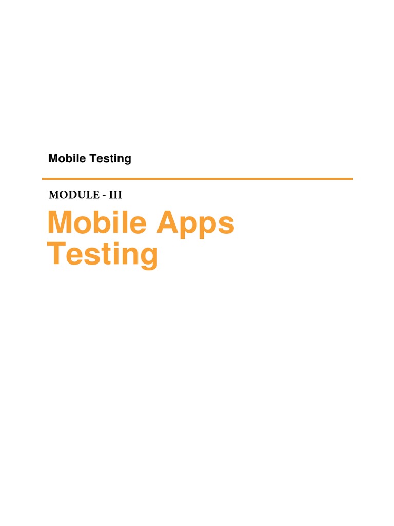 MT - M03 - C01 - SLM - Testing Landscape For Mobile Application Chapter ...