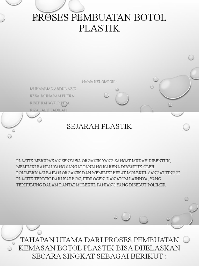 Proses Pembuatan Botol Plastik | PDF
