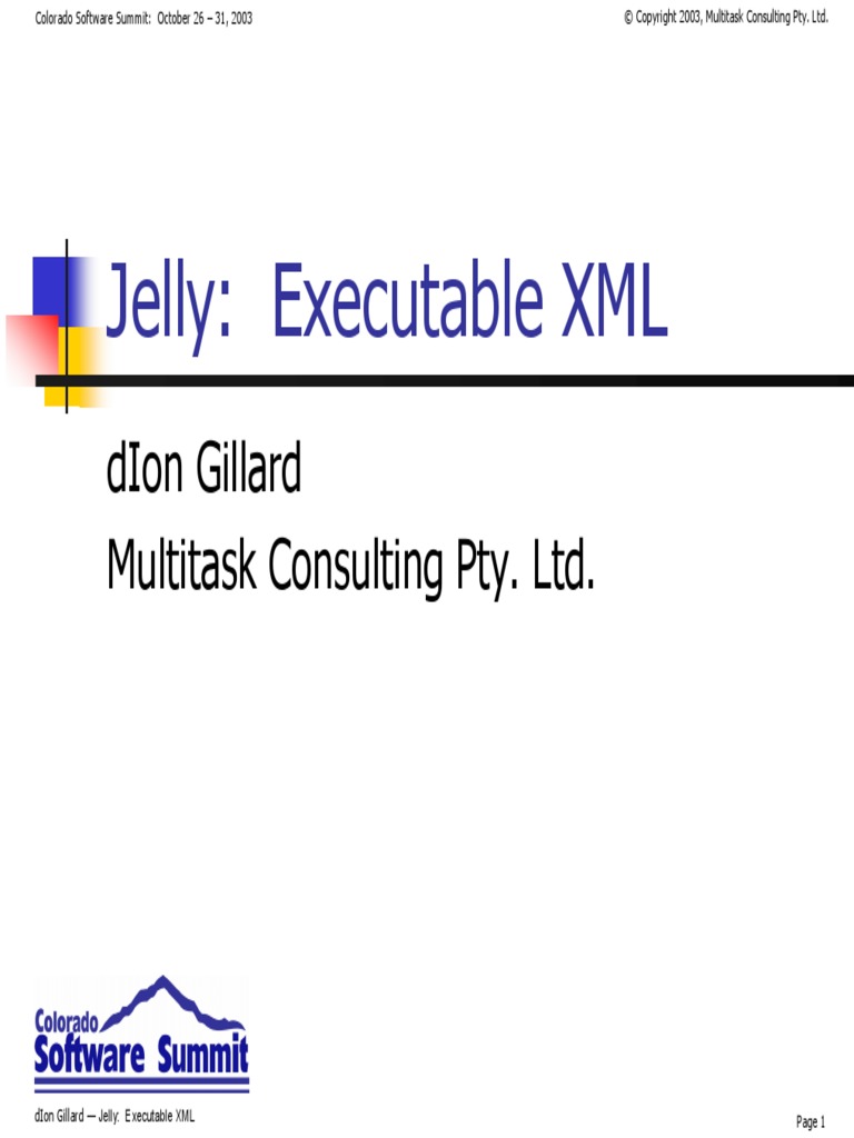 Jelly Executable Xml Pdf Software Engineering Computing