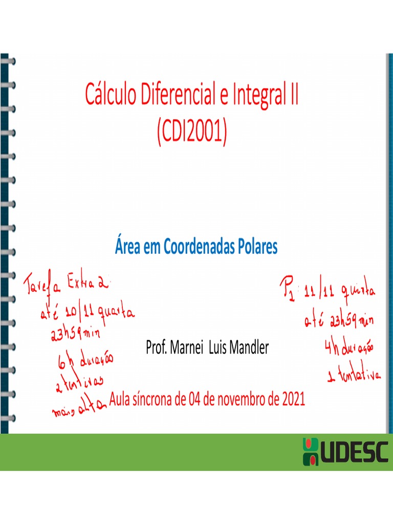 Aula 07 - Area em Polares | PDF | Sistema de coordenada cartesiana ...