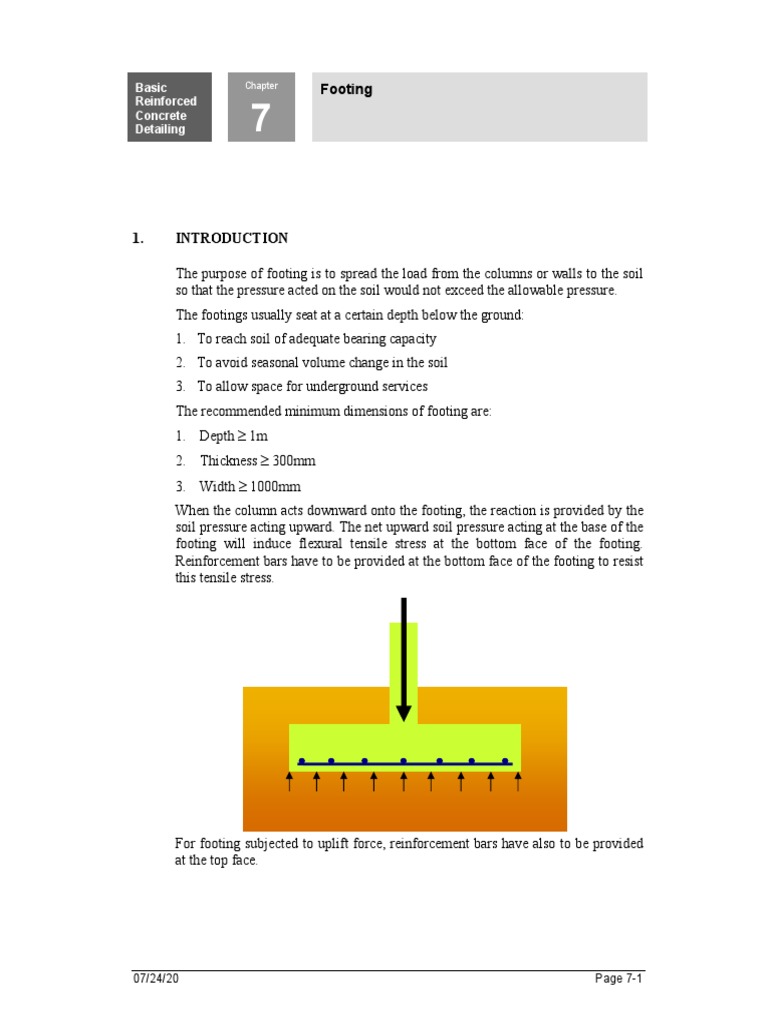 Chapter 7 - Footing | PDF