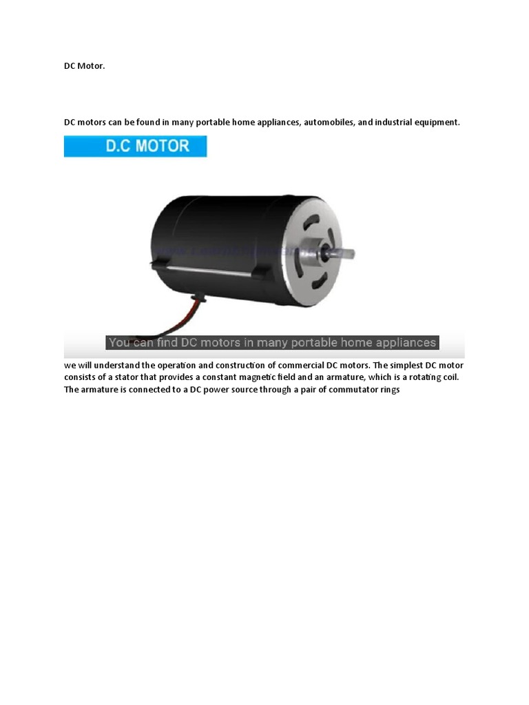 DC Motor | PDF