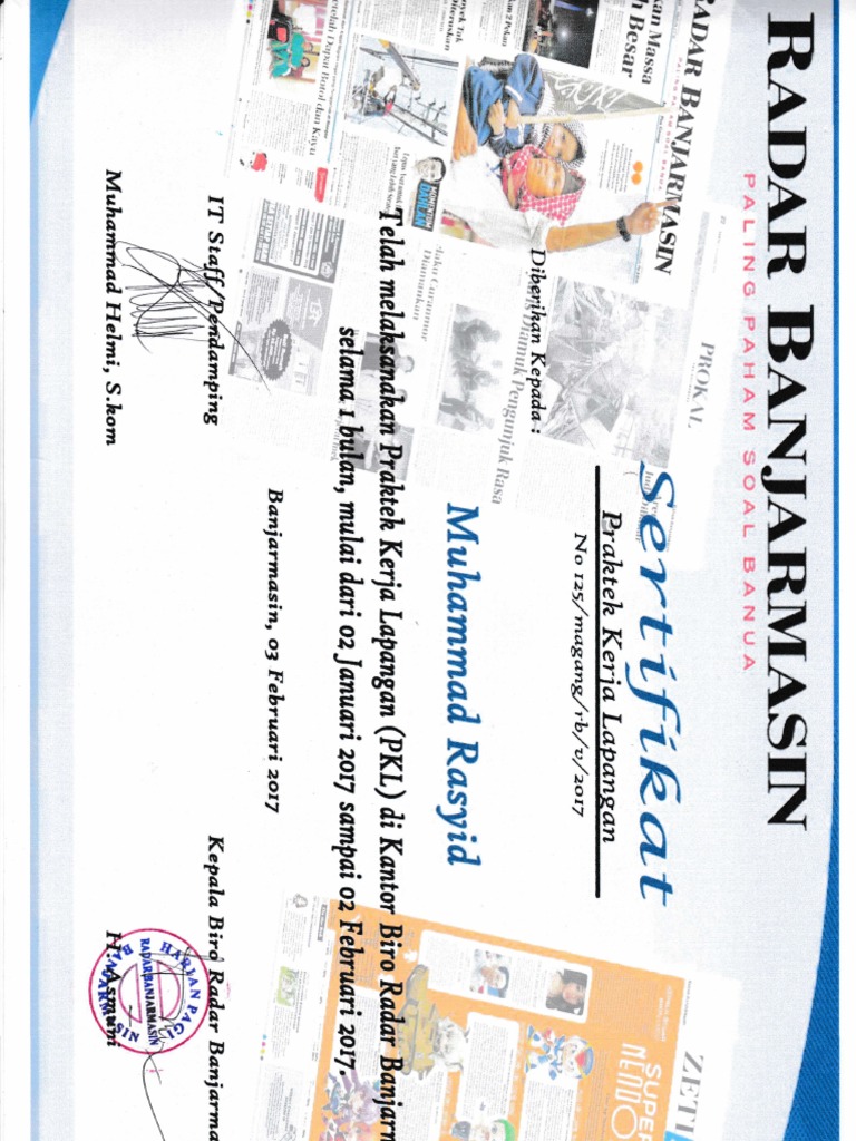 Sertifikat Radar | PDF