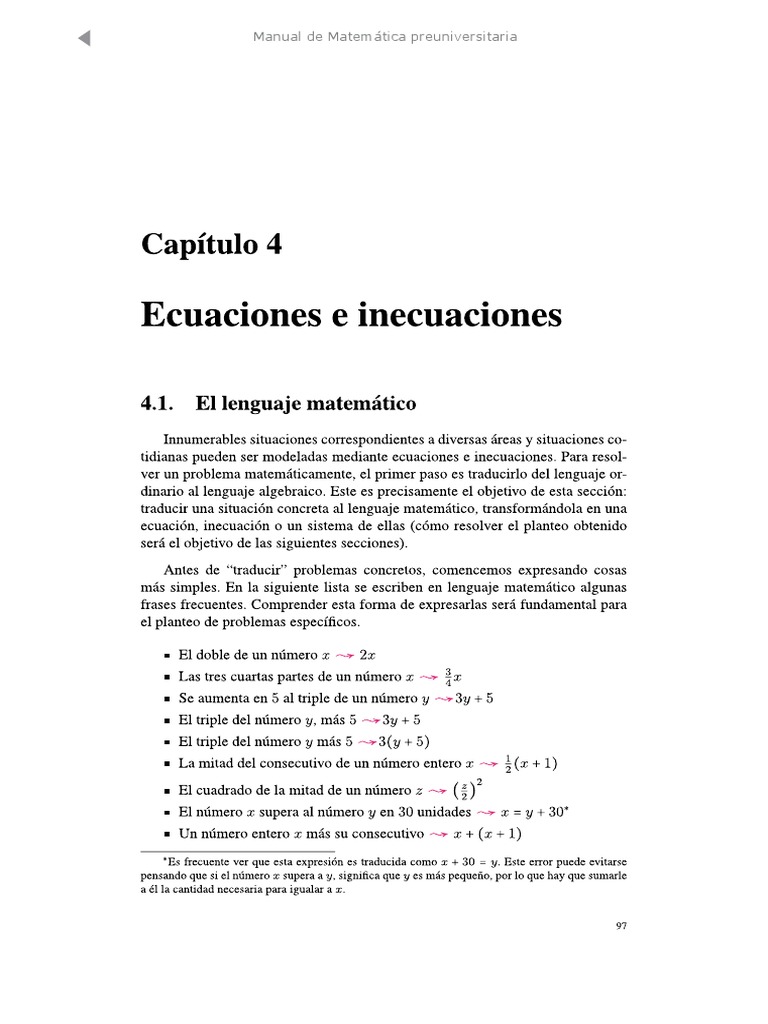 Unidad IV - Ecuaciones e Inecuaciones PDF | PDF