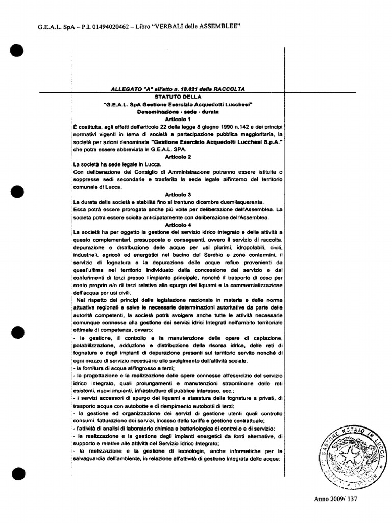 Statuto GEAL | PDF