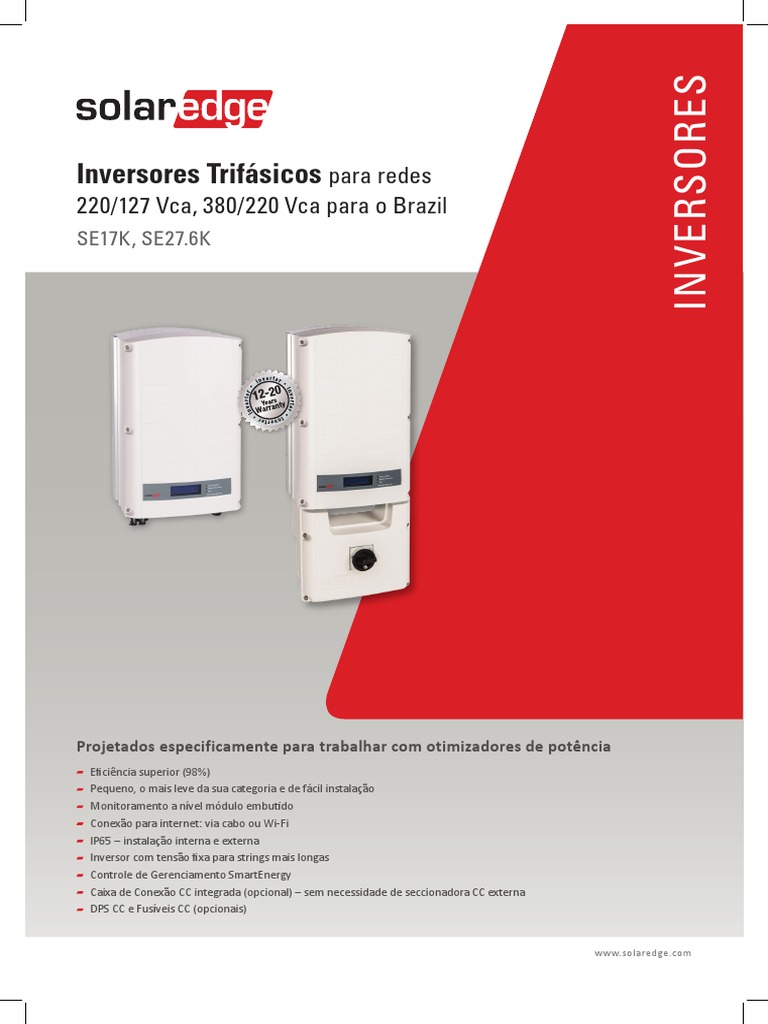 Data Sheet - Inversor - Se17k-Se27.6k - Solaredge | PDF | Computadores