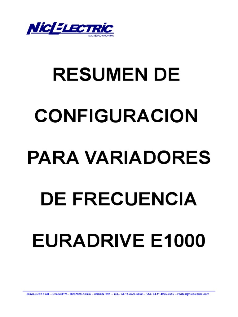 Manual E1000 Resumen en Castellano PDF | PDF