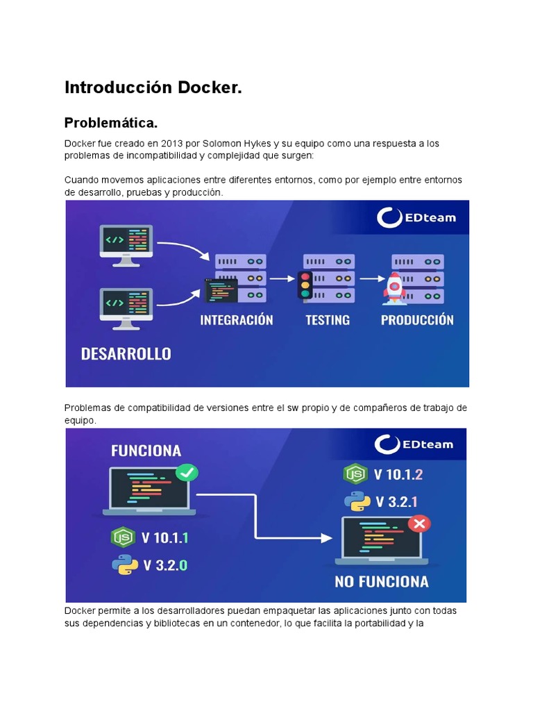 Docker EdTeam | PDF | Distribución de Linux | Servidor (Computación)