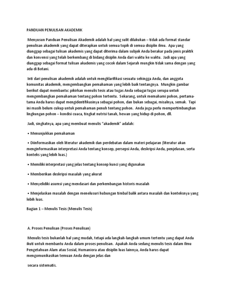 Panduan Penulisan Akademik | PDF | Seni & Disiplin Bahasa | Seni