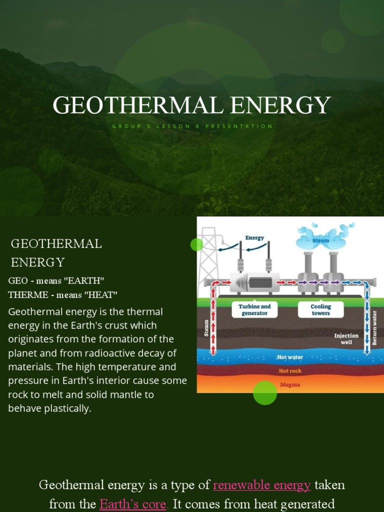 Geothermal Energy Lesson 8 | PDF | Science & Mathematics