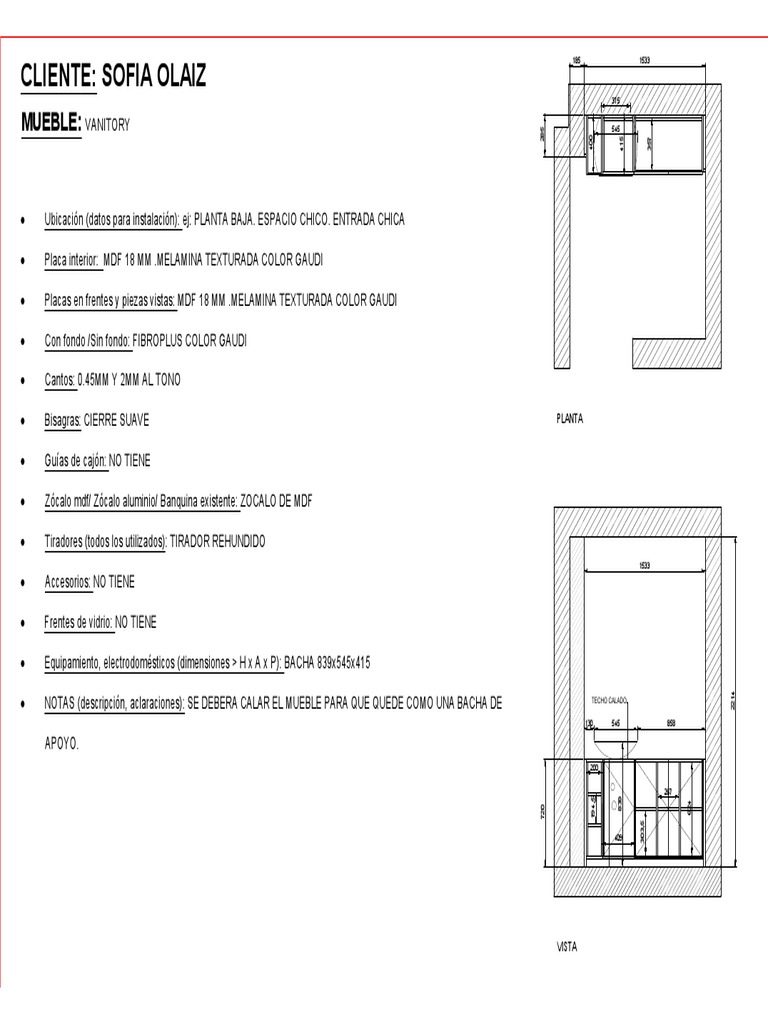 PLANO FABRICACION SOFIA OLAIZ-Model PDF | PDF
