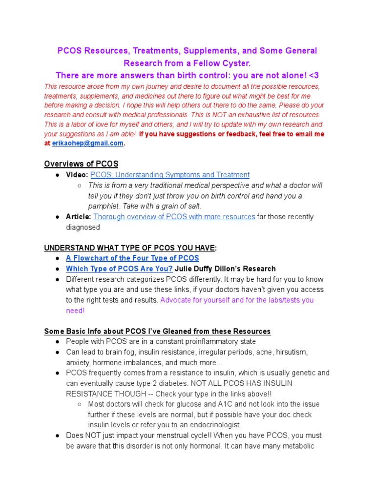 PCOS | PDF | Polycystic Ovary Syndrome | Omega 3 Fatty Acid