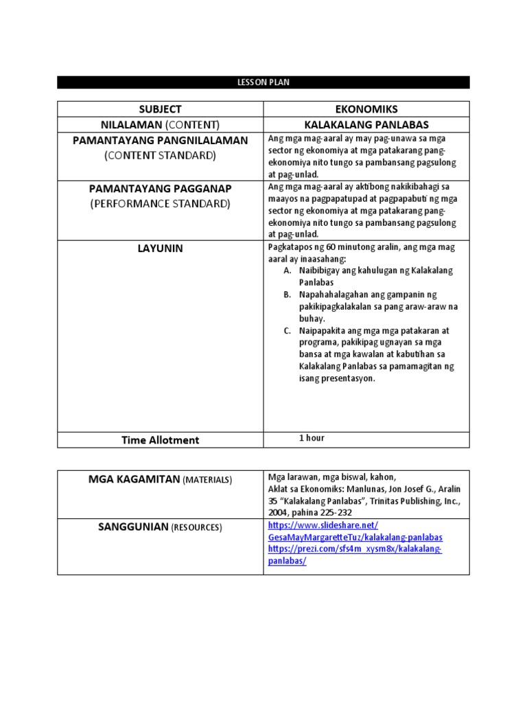 Kalakalang Panlabas L.P | PDF