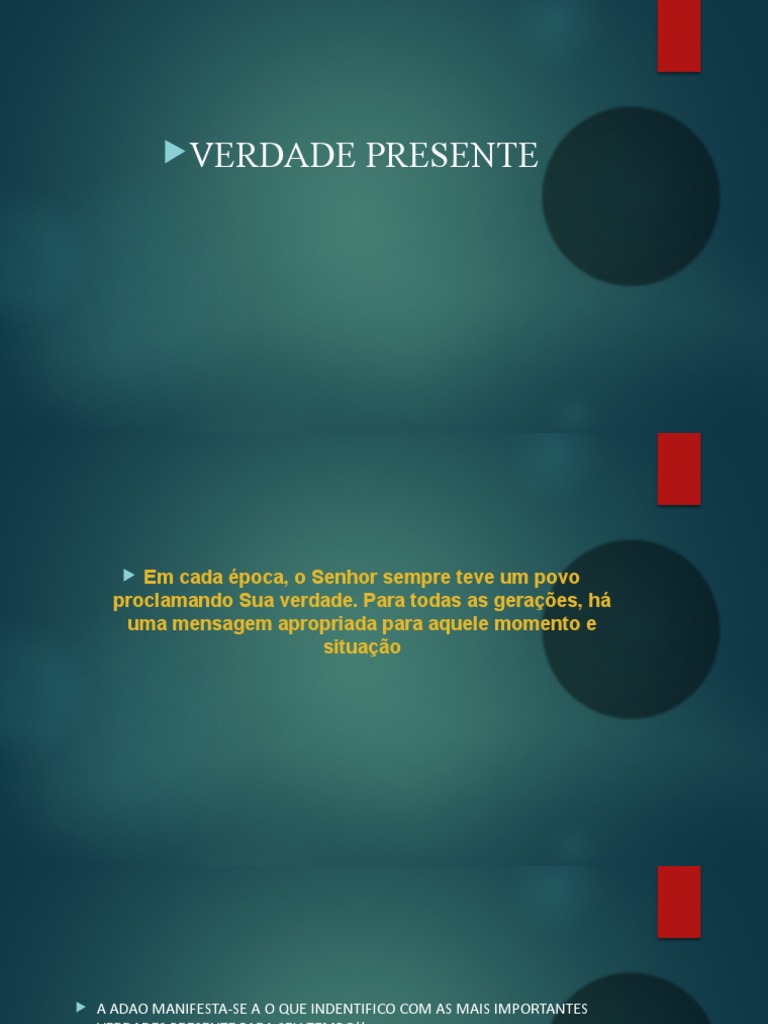 Verdade Presente.pptx | PDF