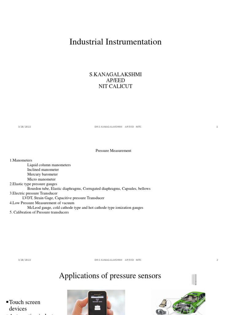 Module 1 Pressure Measurement Student 1 PDF | PDF | Pressure ...