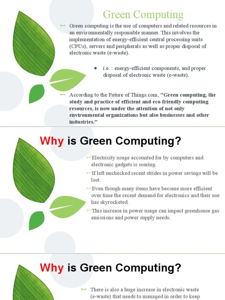 3 - Green Computing | PDF | Recycling | Energy Conservation
