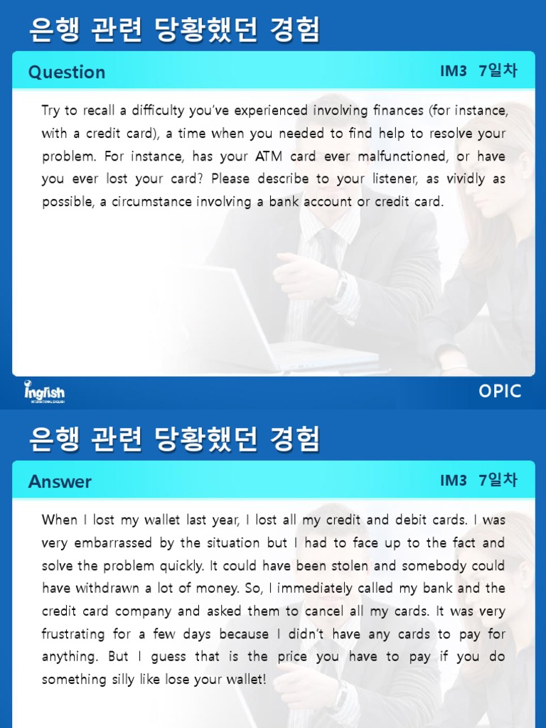 OPIC - Advanced 4 | PDF