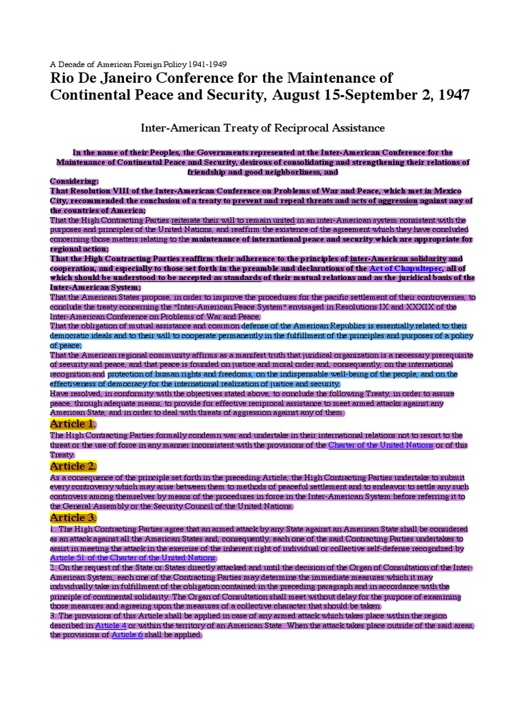 Treaty of Rio | PDF | Ratification | Treaty