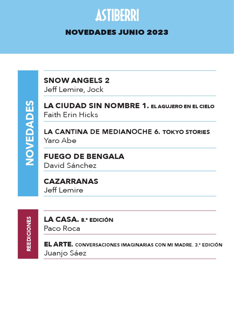NDP NovedadesYReedicionesAstiberri Junio2023 | PDF