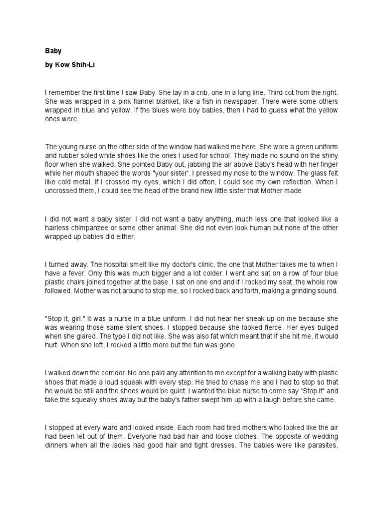 Baby by Kow Shih-Li | PDF