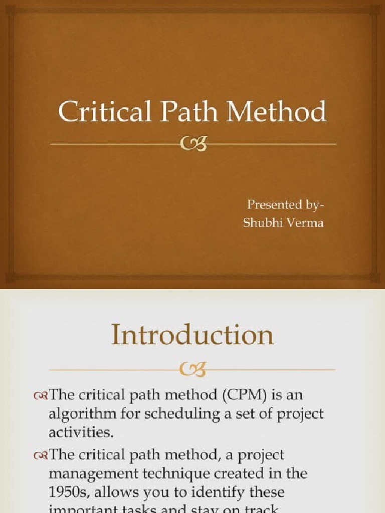 Critical Path Method | PDF