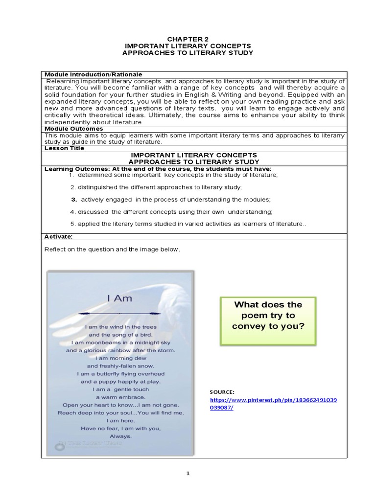 Key Literary Concepts and Approaches | PDF | Behavior Modification | Psychological Concepts