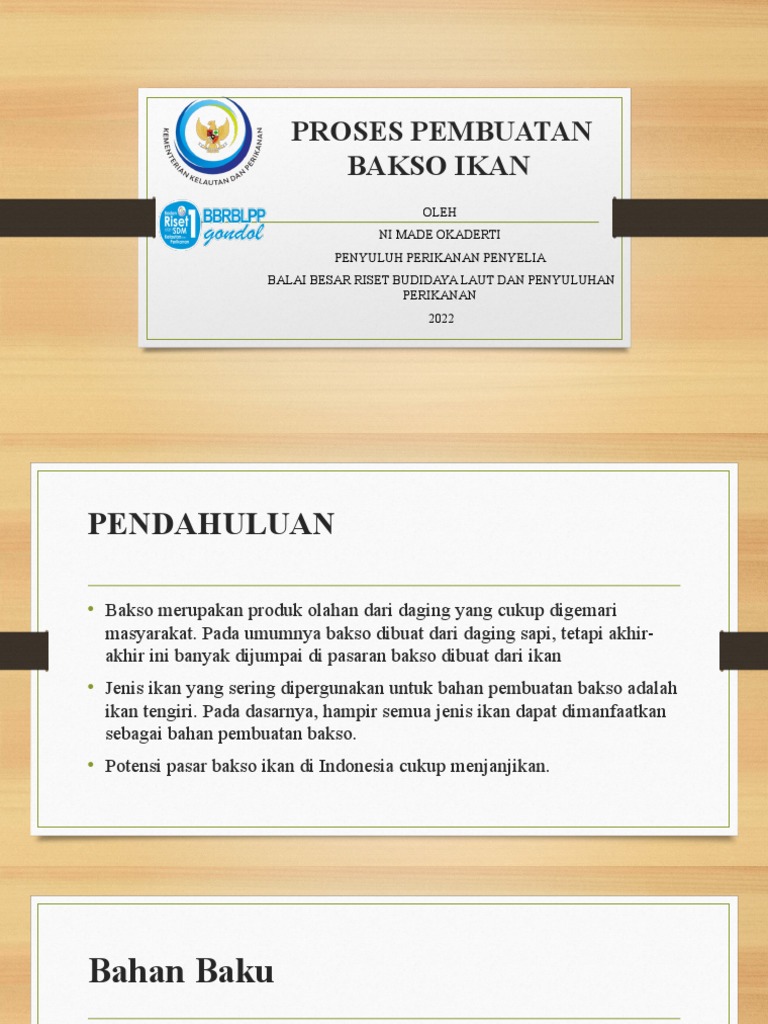 Proses Pembuatan Bakso Ikan | PDF