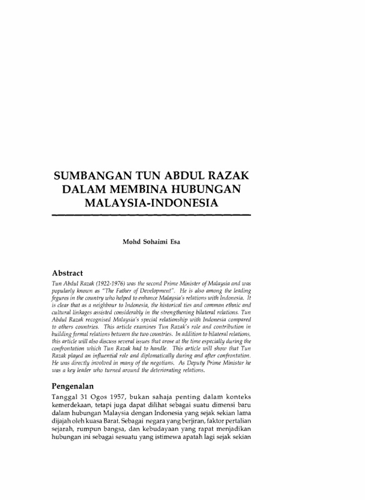 Tun Abdul Razak HPD | PDF