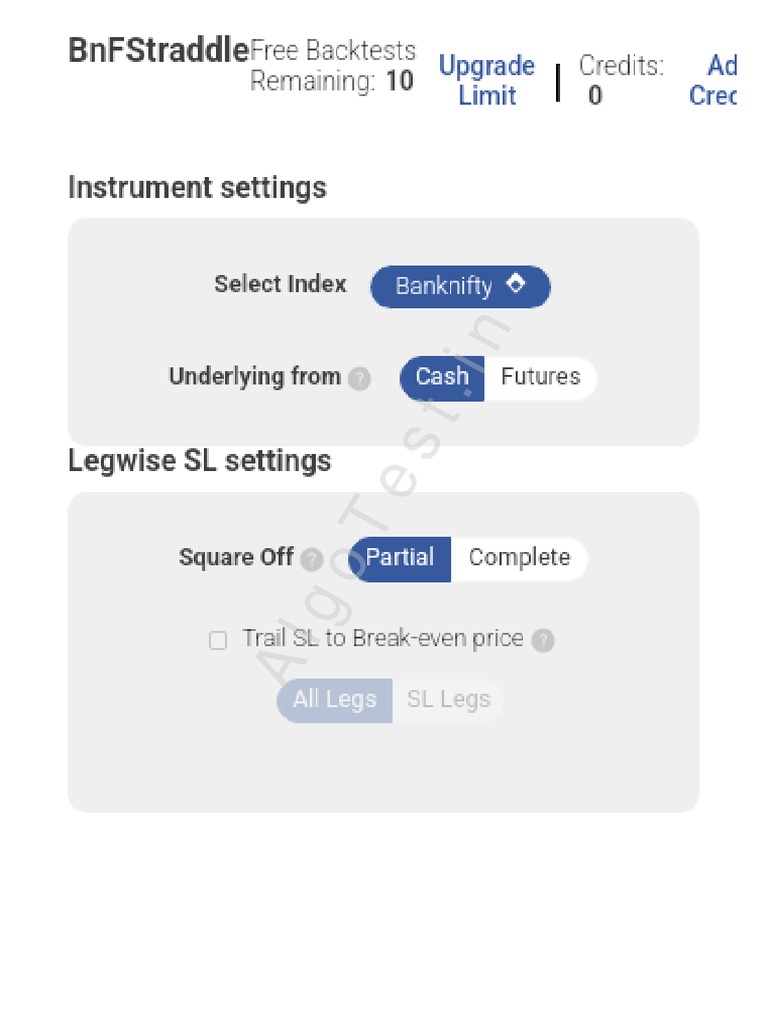 Algotest Strategy BnFStraddle h79rmq7 PDF | PDF
