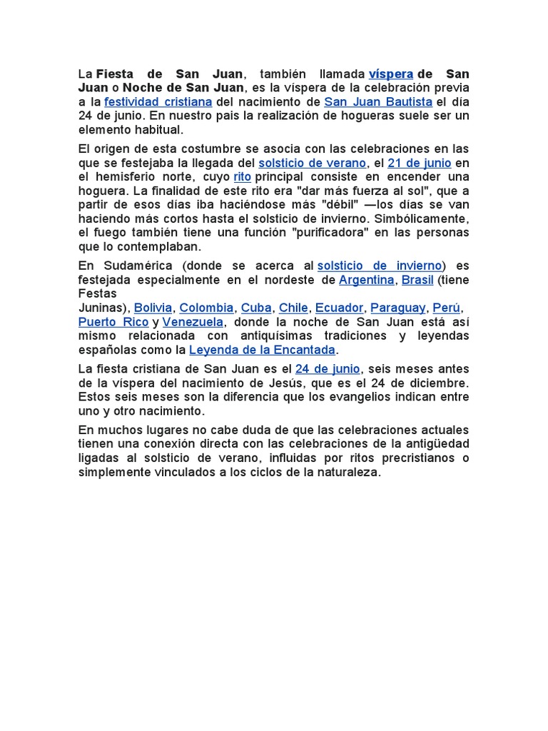 Fiesta de San Juan | PDF