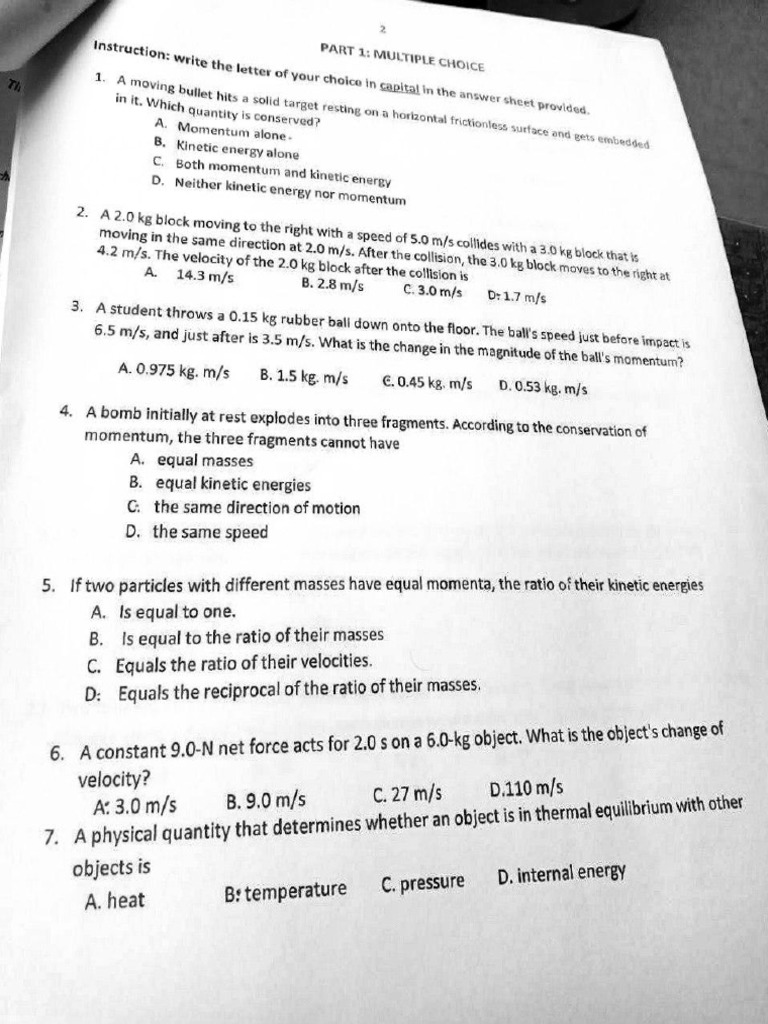 @aconcise Physics Final Exam AAU 2021 With Answer | PDF | Oscillation | Collision