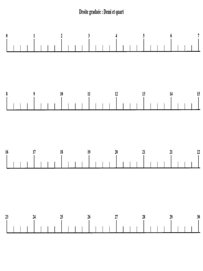 6 Droite Graduee Demi Et Quart PDF | PDF
