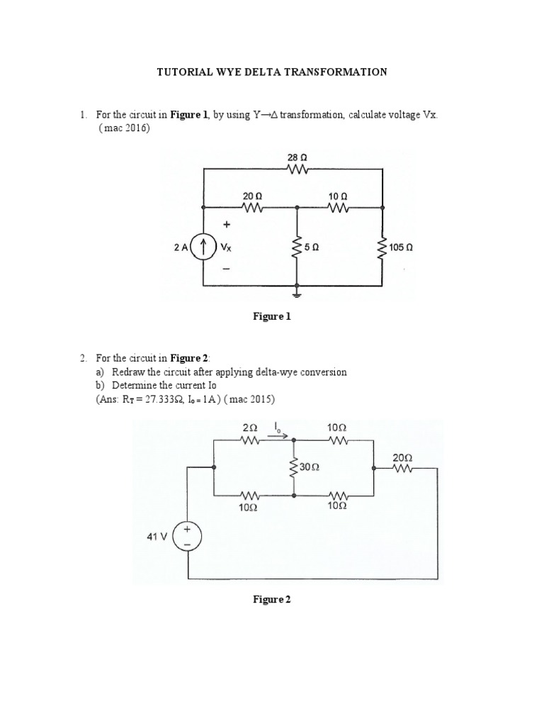 Wye Delta Transformation | Download Free PDF | Electrical Network ...