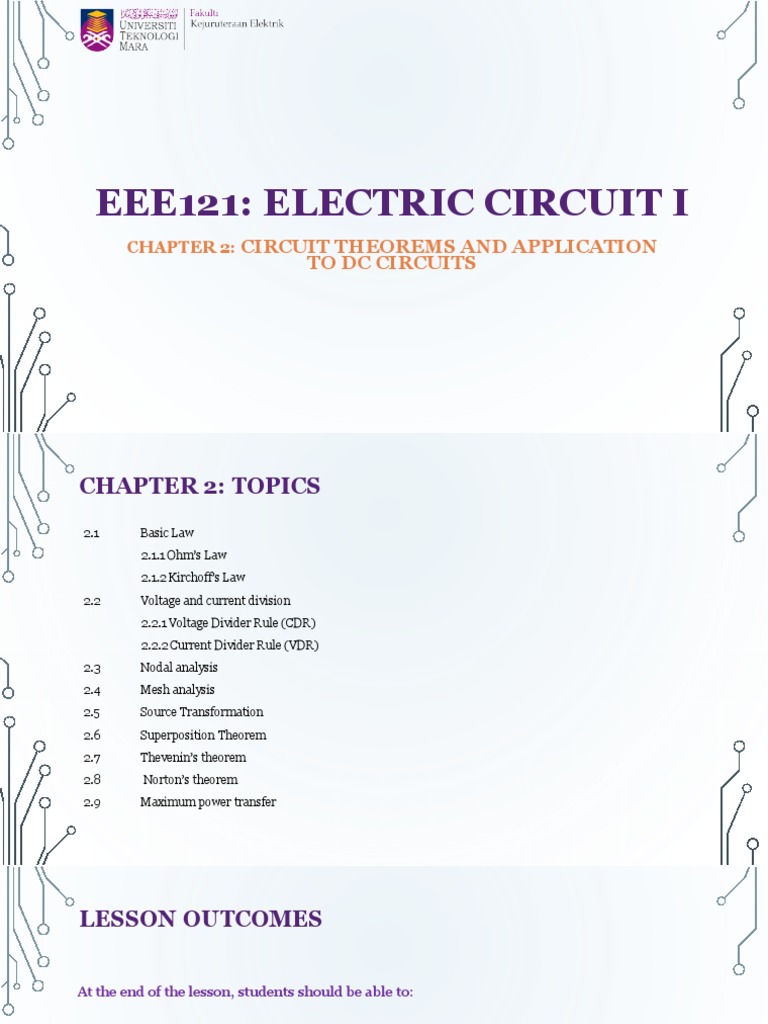 Chapter 2 PDF | PDF | Electrical Network | Electrical Resistance And Conductance